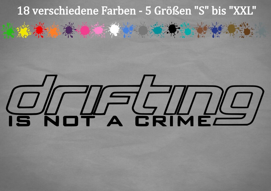Drifting is No Crime Sticker NFS Drift Car Car Tuning JDM 18 Colors 5 ...