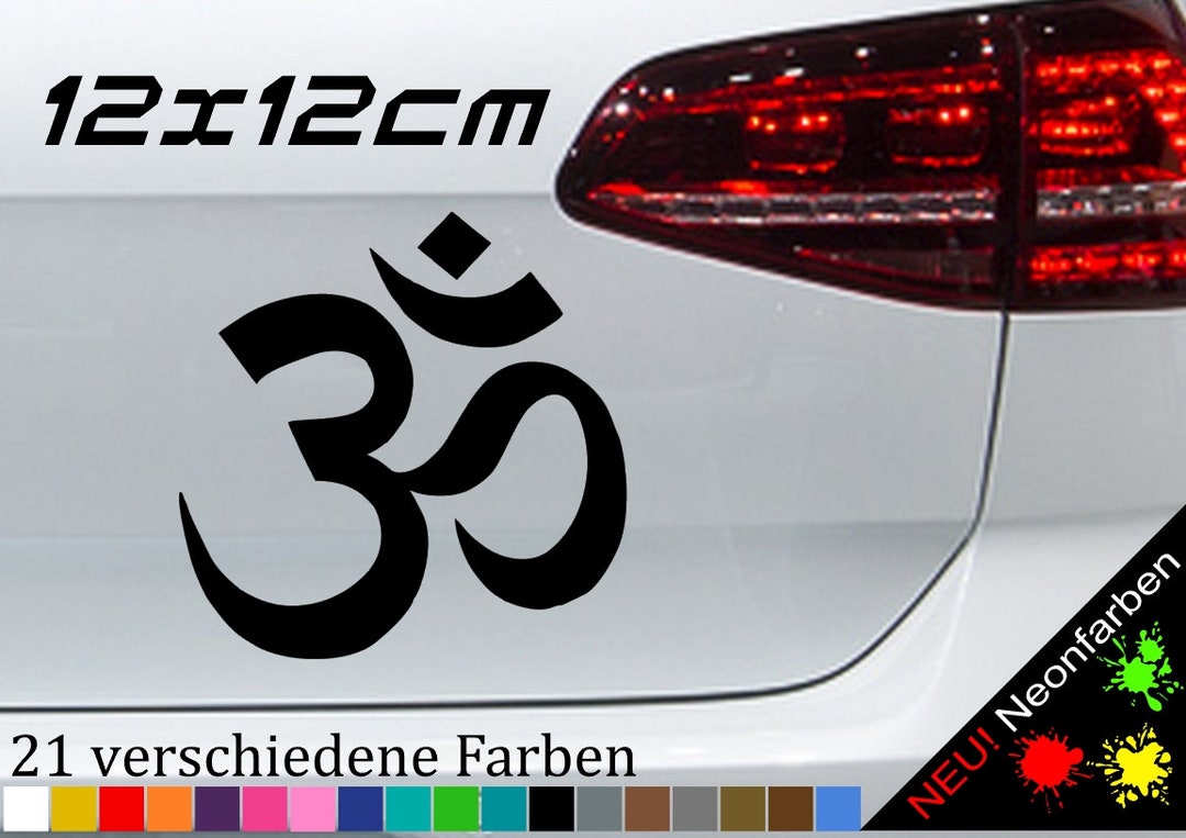 Om Sign Sticker 12 X 12 Cm Yoga Omm Ohm Symbol AUM Huddhism Hindu ...