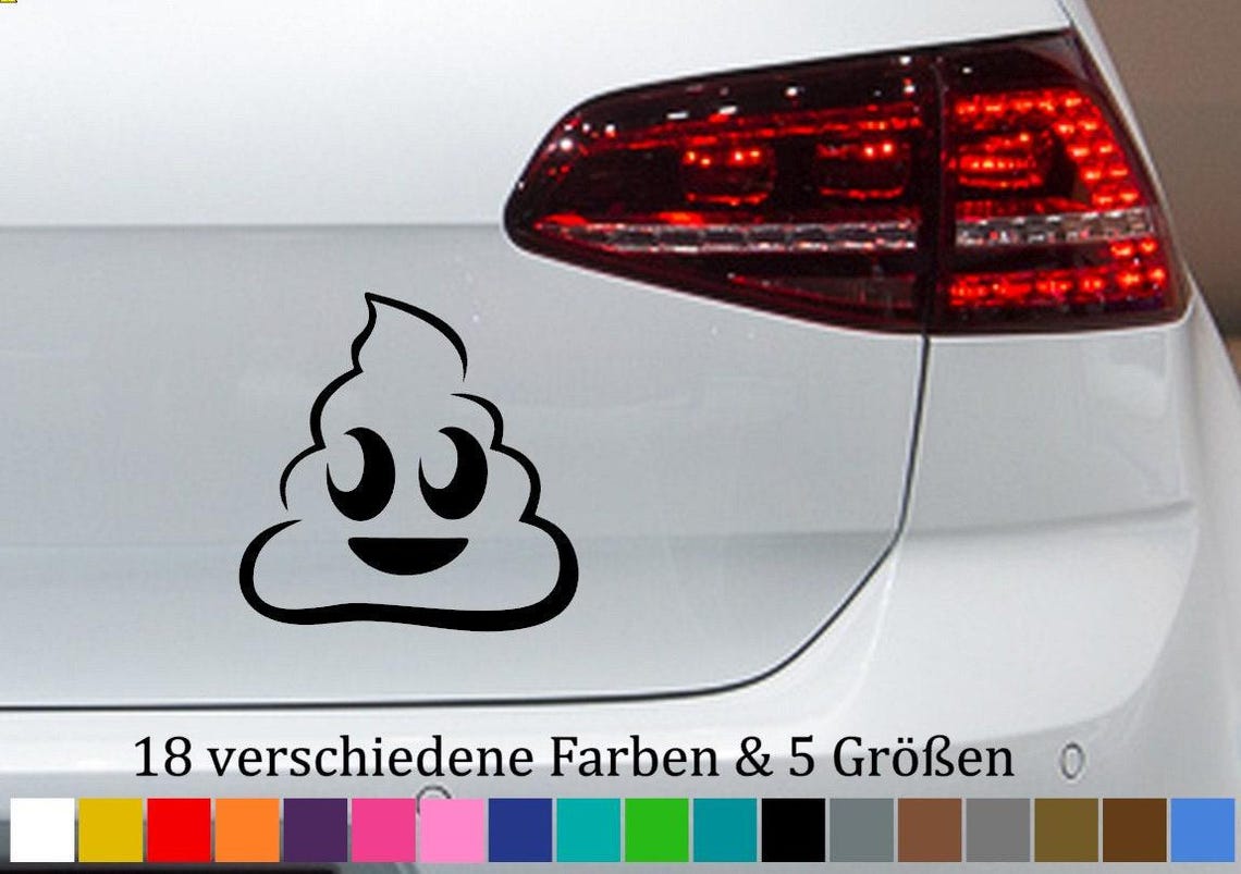 Emoji Sticker Mr. Poop Pile Smiley Dirt Sticker Fun Feces 18 Colors in ...