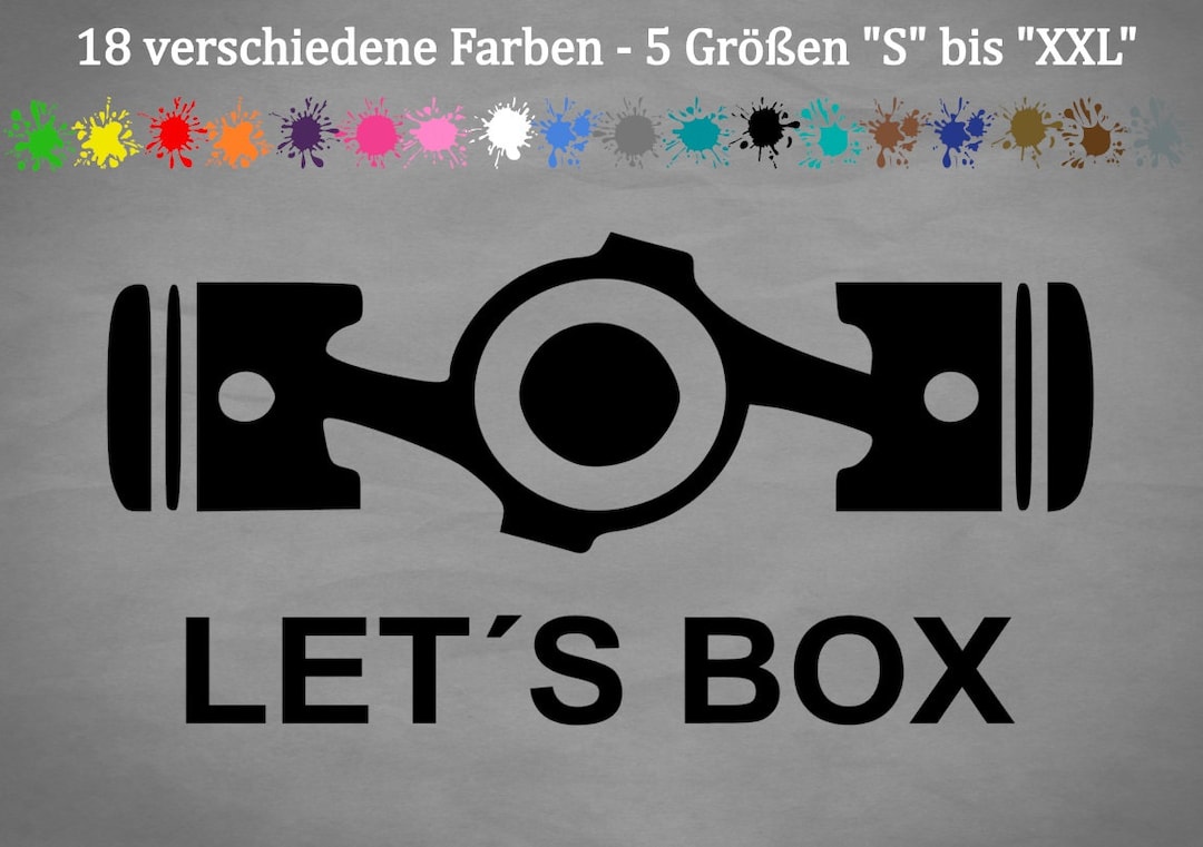 Boxer Engine Let S Box BMW Car Bike Tuning Sticker Bomb JDM 18 Colors 5 ...