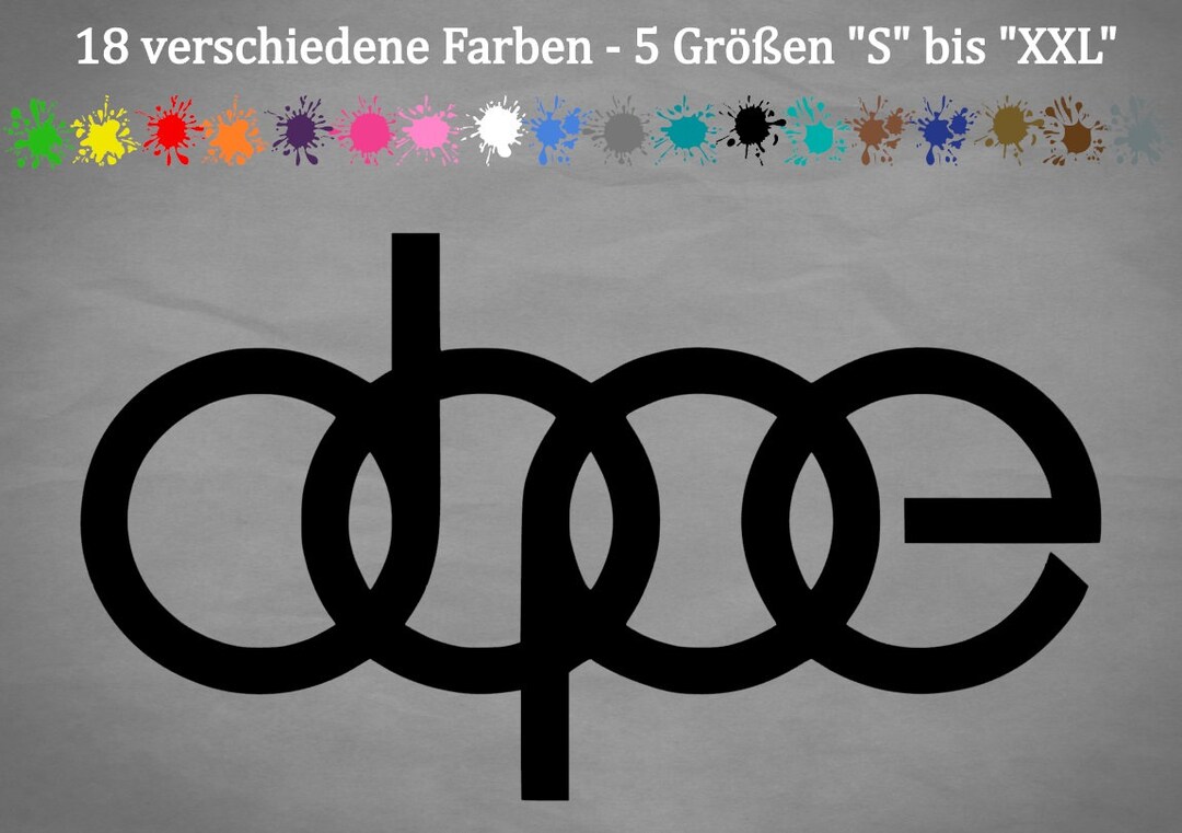 Car Sticker DOPE Rings Car Tuning UP JDM OEM Car Sticker 18 Colors 5 ...