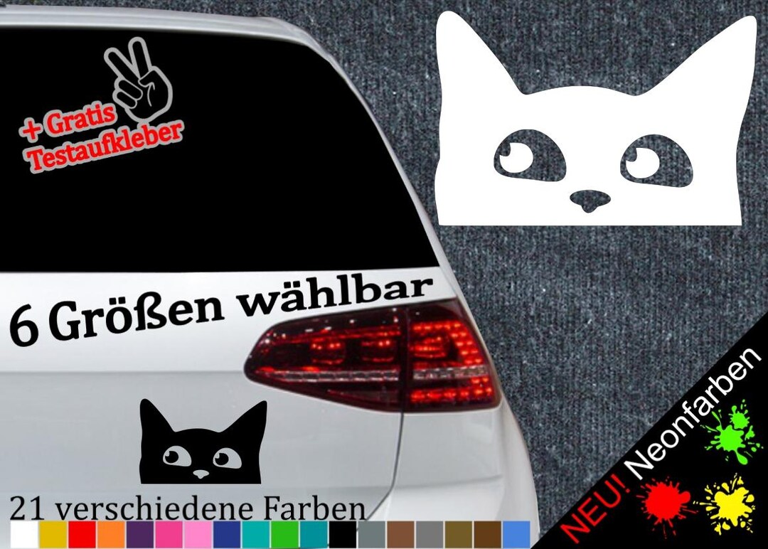 Cat Head Sticker Funny Fun Meow Kitty Cute Mouse Heck Funny JDM DUB - Etsy