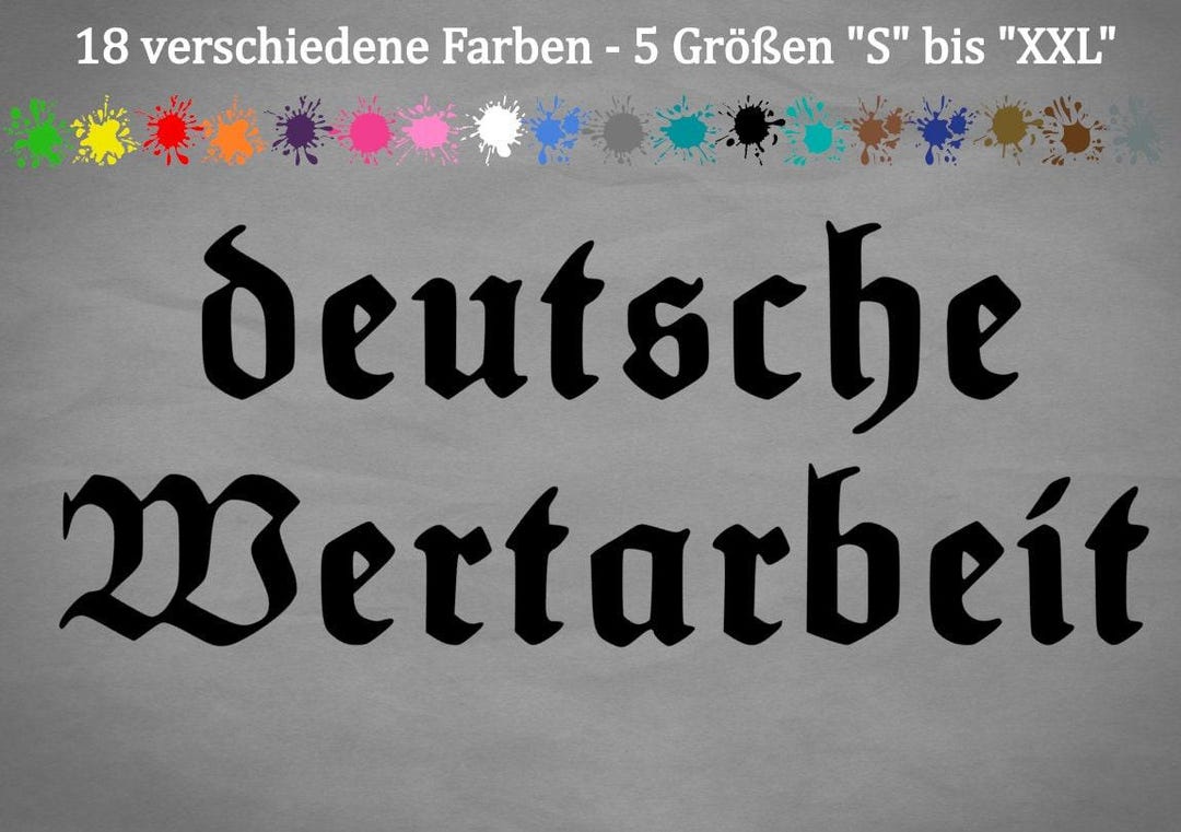 Deutsche Wertarbeit GER Sticker Made in Germany Old German 18 Colors 5 ...