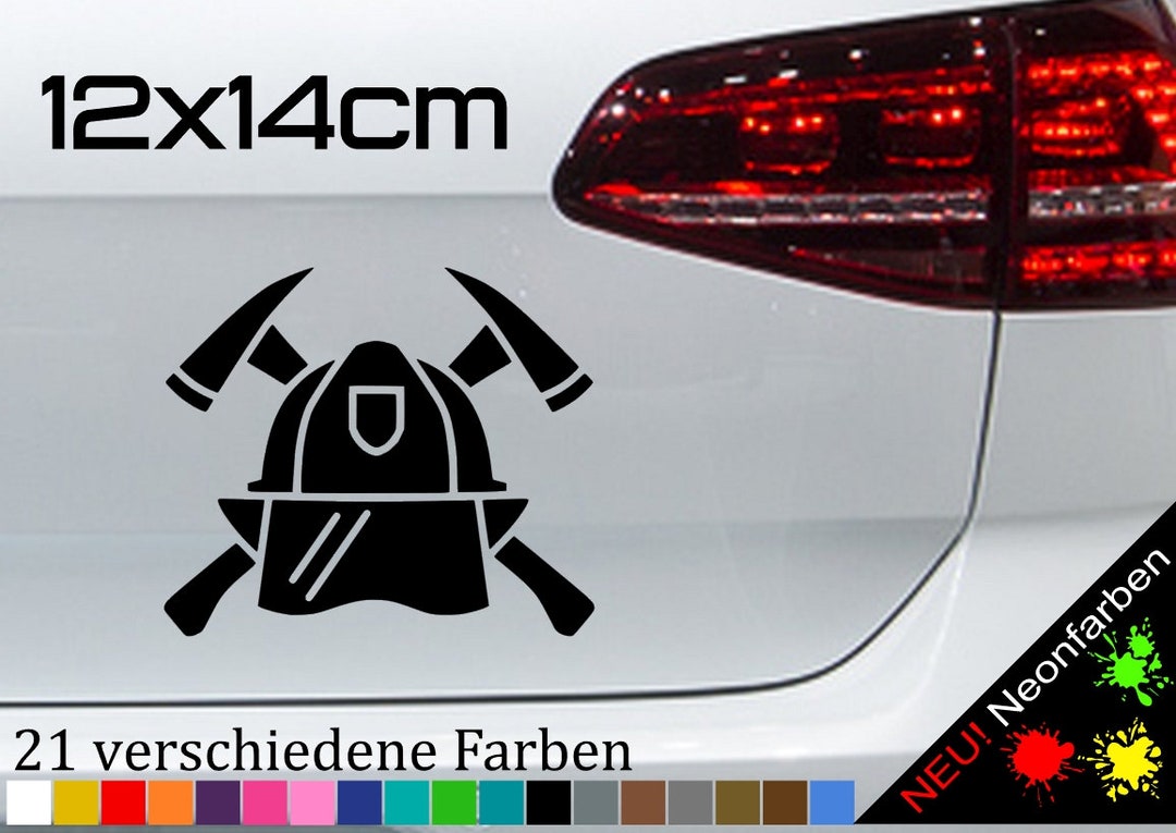 Feuerwehrhelm Sticker Aufkleber Firefighter Helmet Aufkleber Emblem JDM ...