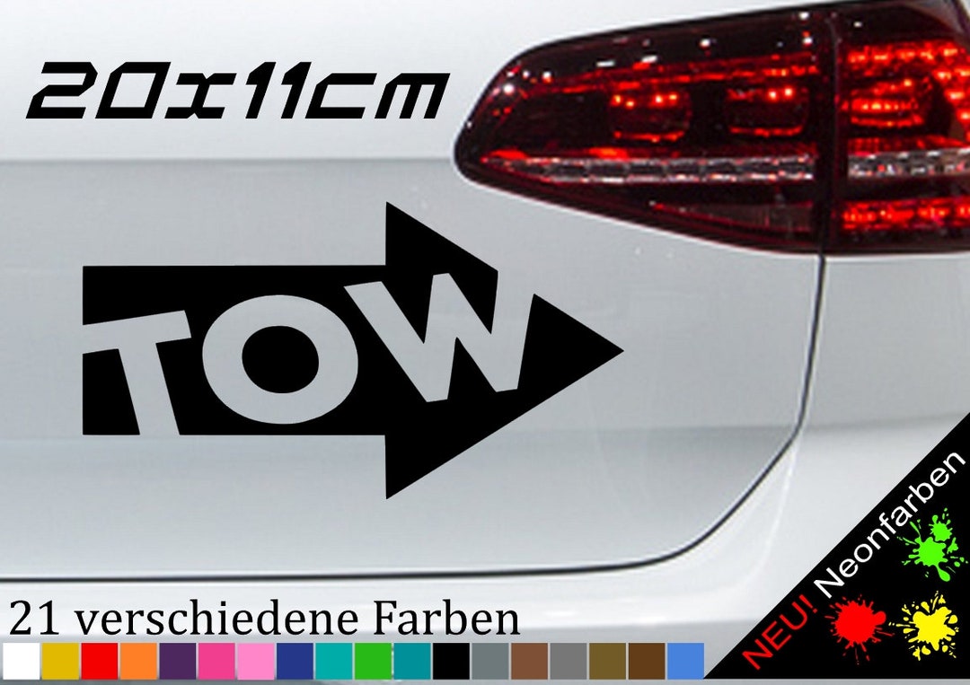 Tow Sticker Sicker TOW Arrow Breakdown Tow Hook Marking 20 X 11 Cm in ...