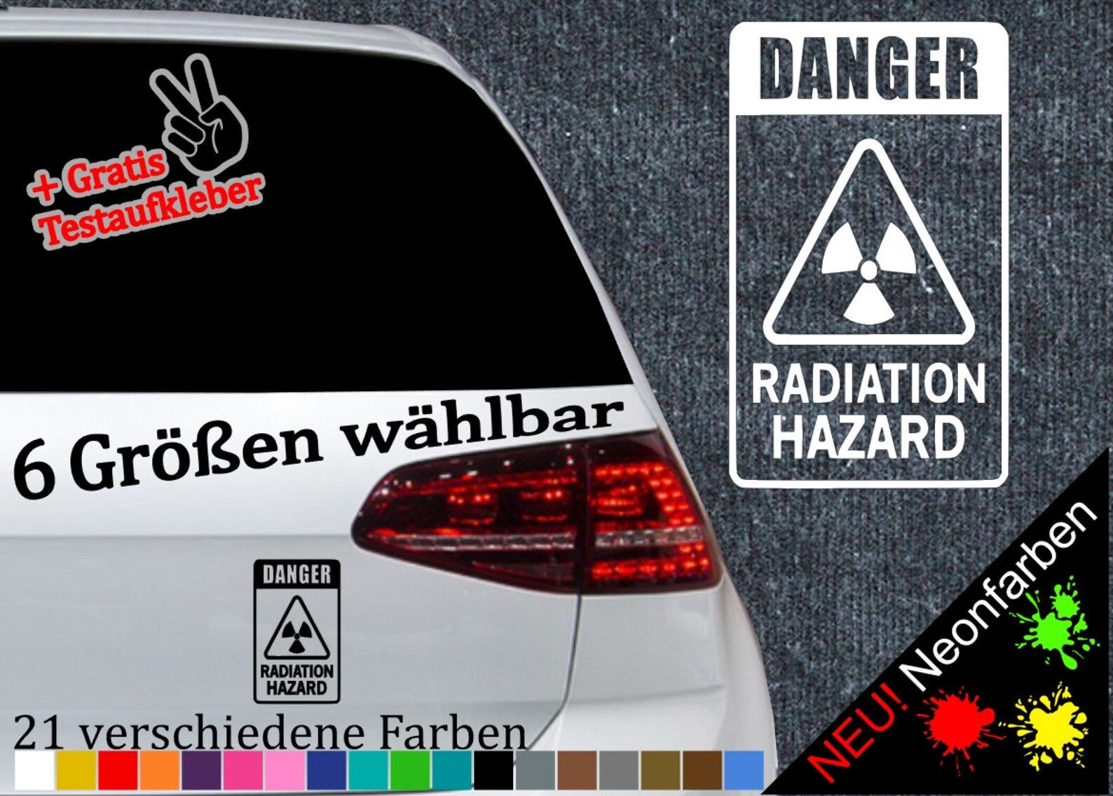 Radiation Hazard Sticker 6 Size Radiation Hazard Radioactive - Etsy UK