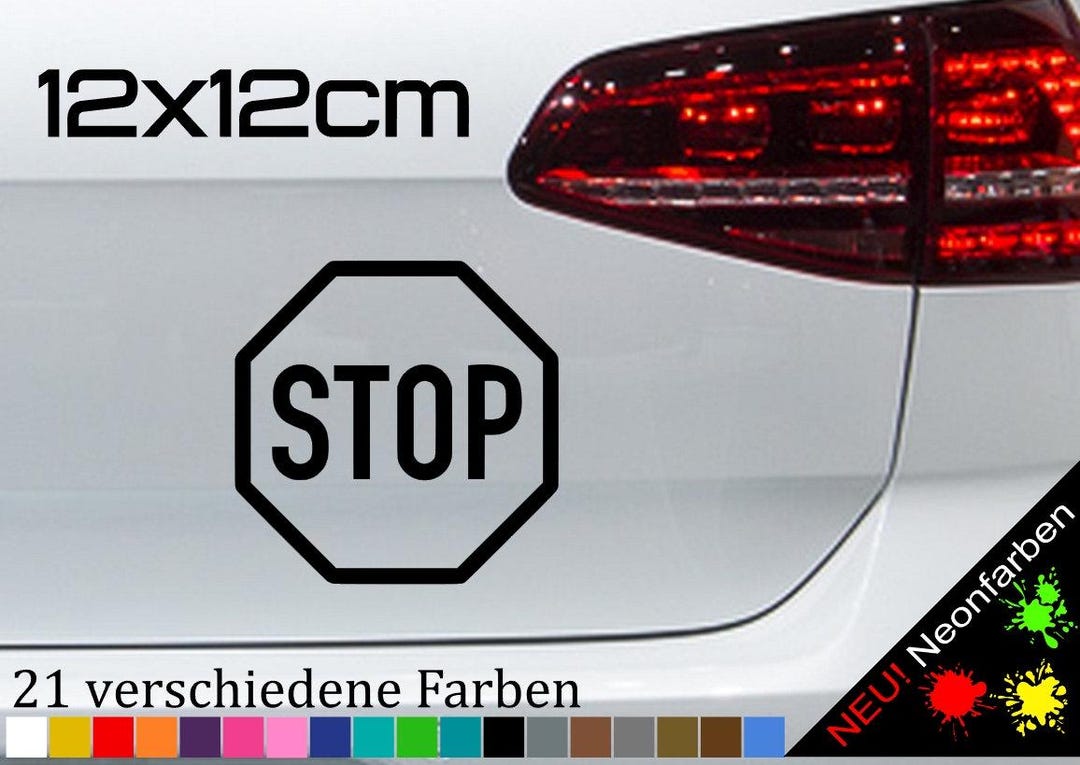 Stop Sticker No Entry Sign Stop Attention Danger Warning 12 X 12 Cm in ...