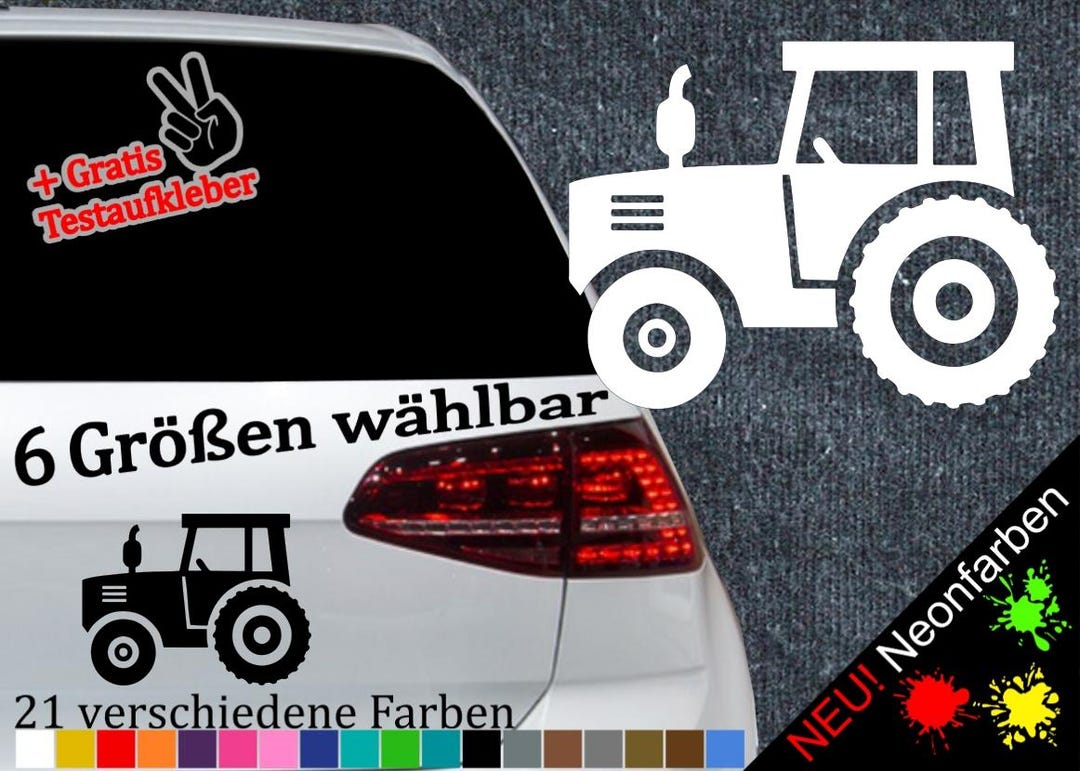 Tractor Sticker 6 Sizes 21 Colors Bulldog Field Farmer Trekker Sticker ...