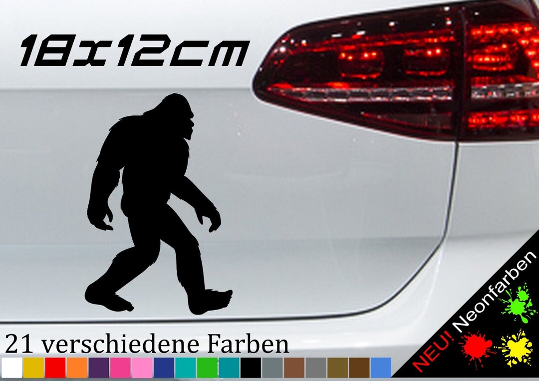 Bigfoot Silhouette Sticker 18 X 12 Cm Sticker Sasquatch Evolution ...