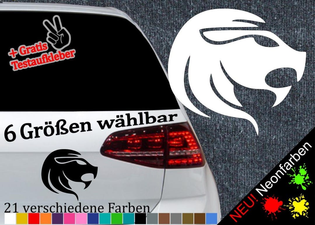 Lion Head Sticker 6 Sizes 21 Colors - Lion Africa Lion Savanna King of ...