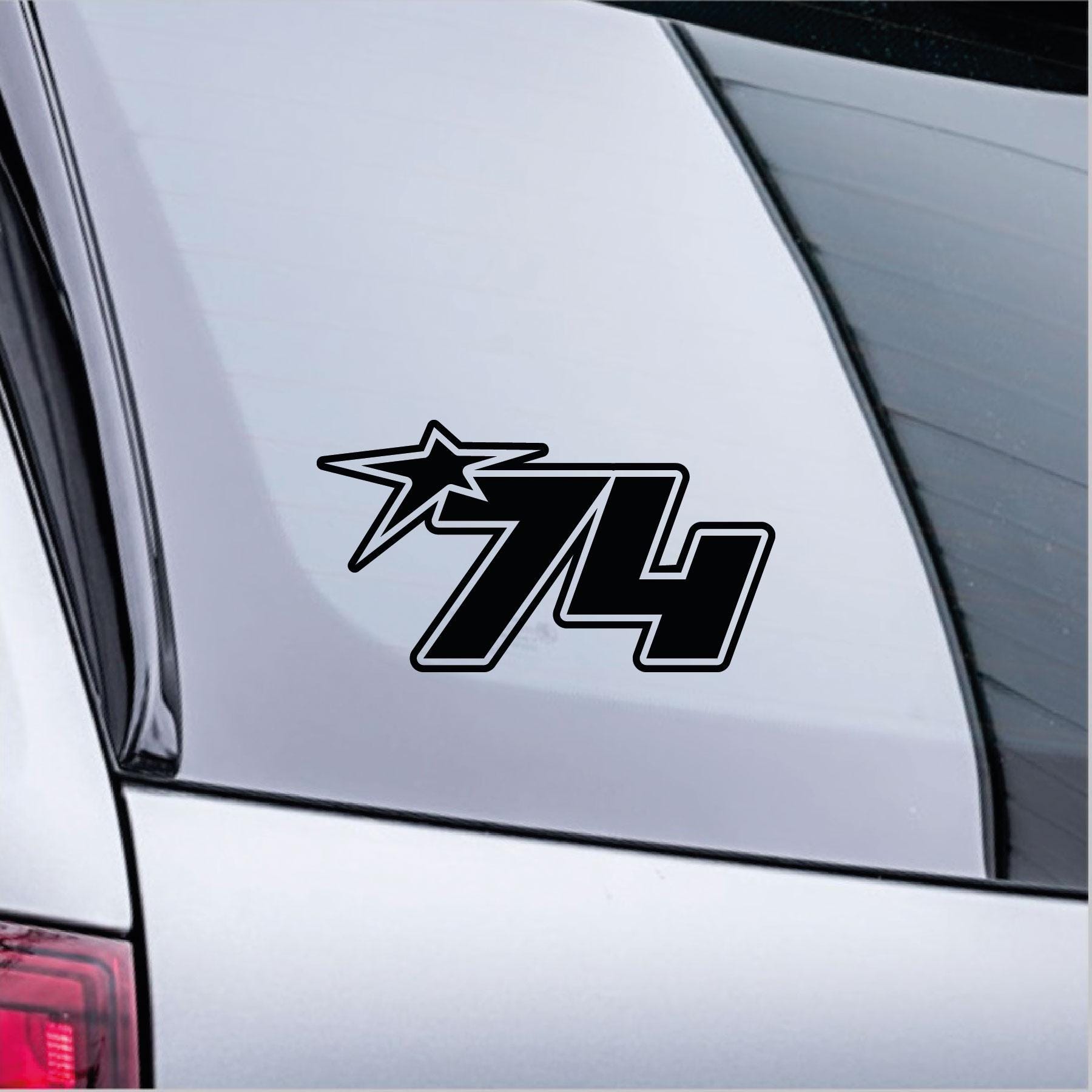 Start Number 74 Sticker Number Sticker Race Star Car Bike Sticker - Etsy
