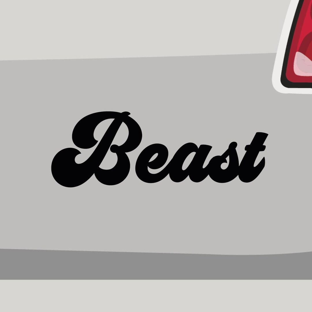 Sticker Beast Saying Lettering Bestie Sticker Adhesive Car Motorcycle ...