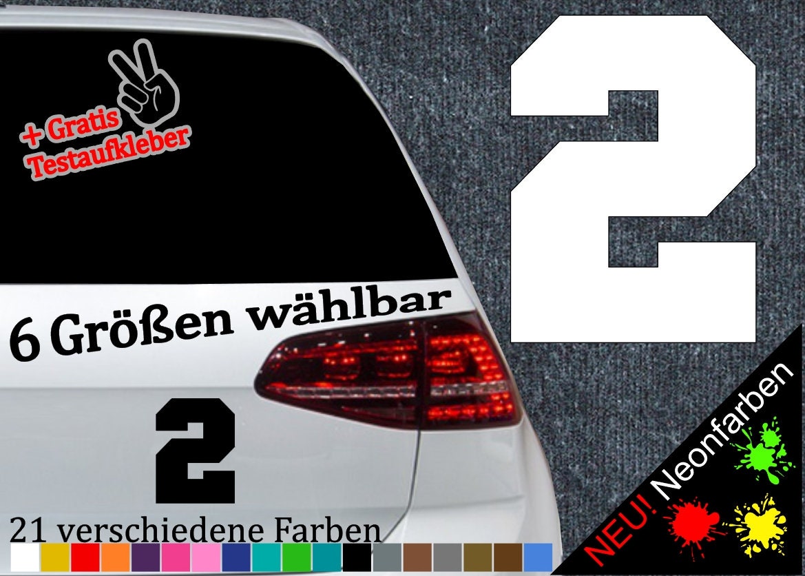 Jersey Number Sticker 2 Two 6 Sizes House Sticker Start | Etsy