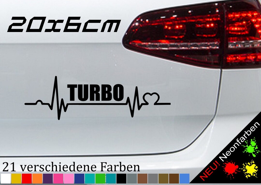 Heartbeat Turbo Pegatina Pegatina TDI Bi Turbo Fun Speed V8 V6 JDM 20 x ...