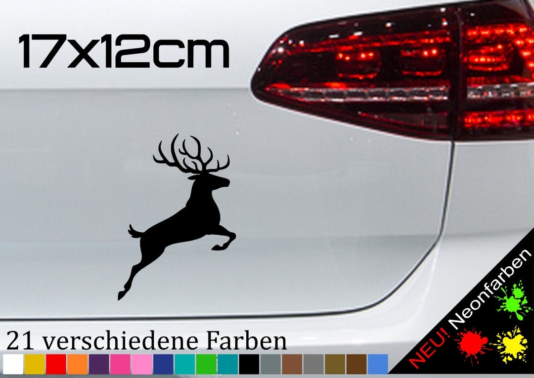 Jumping Deer Sticker Sticker Sticker Jumping Deer Deer Deer JDM 17 X 12 ...