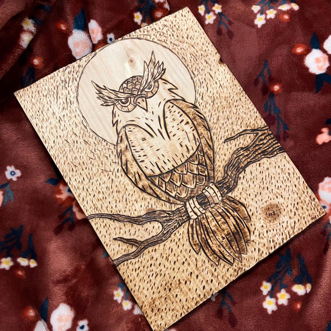 Great Horned Owl Wood Burning - Etsy