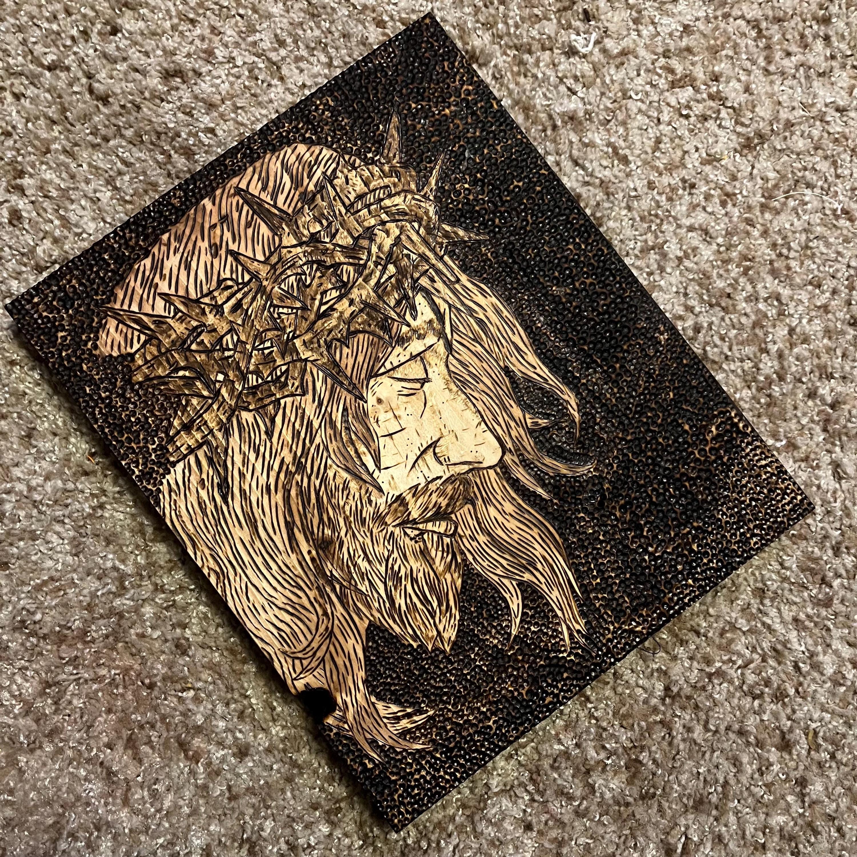 Jesus Wood Burning Pyrography Christian Art Rustic Religious - Etsy