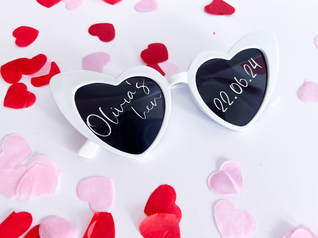 Heart Shaped Hens Night Sunglasses, Heart Sunglasses, Hens Party ...