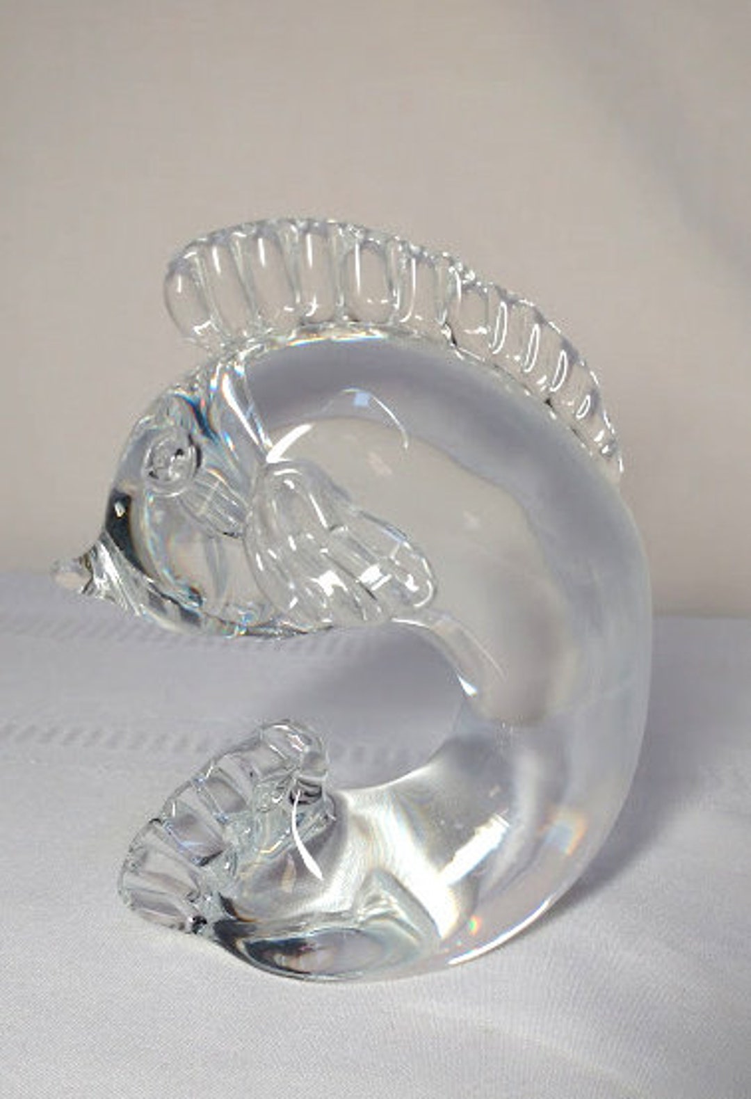 Steuben, Crystal Dolphin Sculpture, Designed by George Thompson, Circa ...