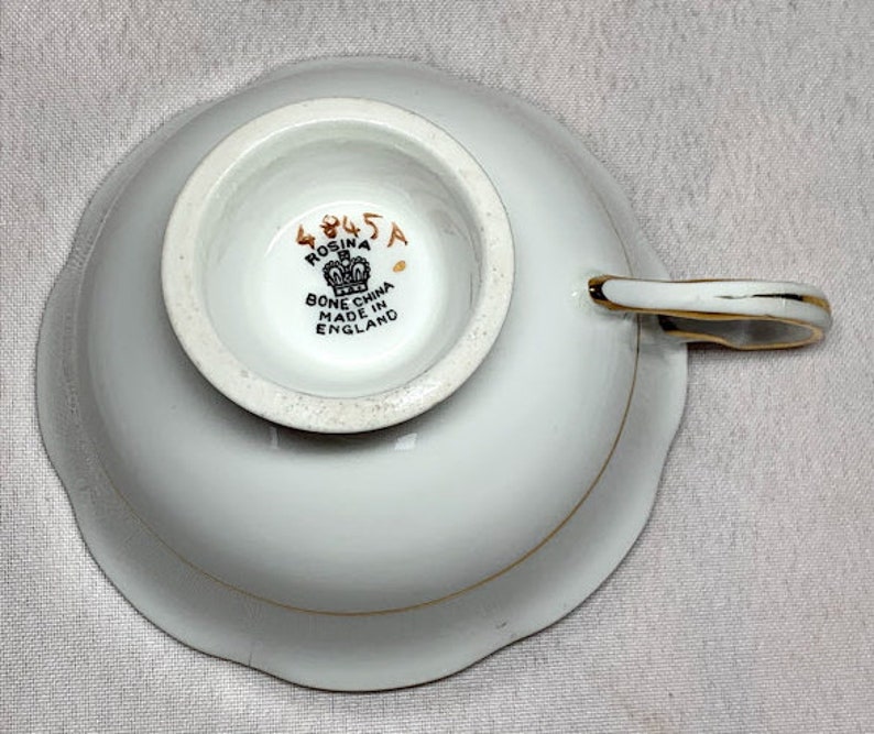 Rosina, Bone China, Tiger + Day Lilies, Spring Bulbs, Teacup & Saucer ...