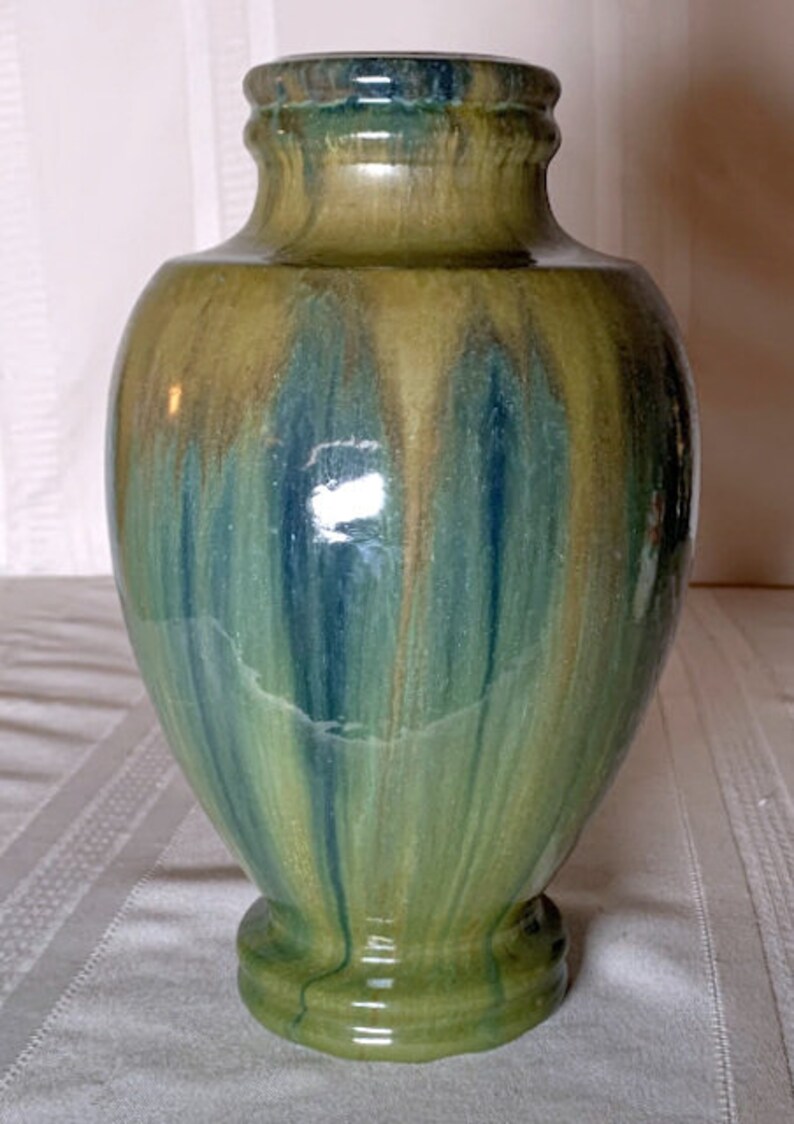 William J Walley Pottery, Raised Neck, Tapered Shoulder Vase, Great ...
