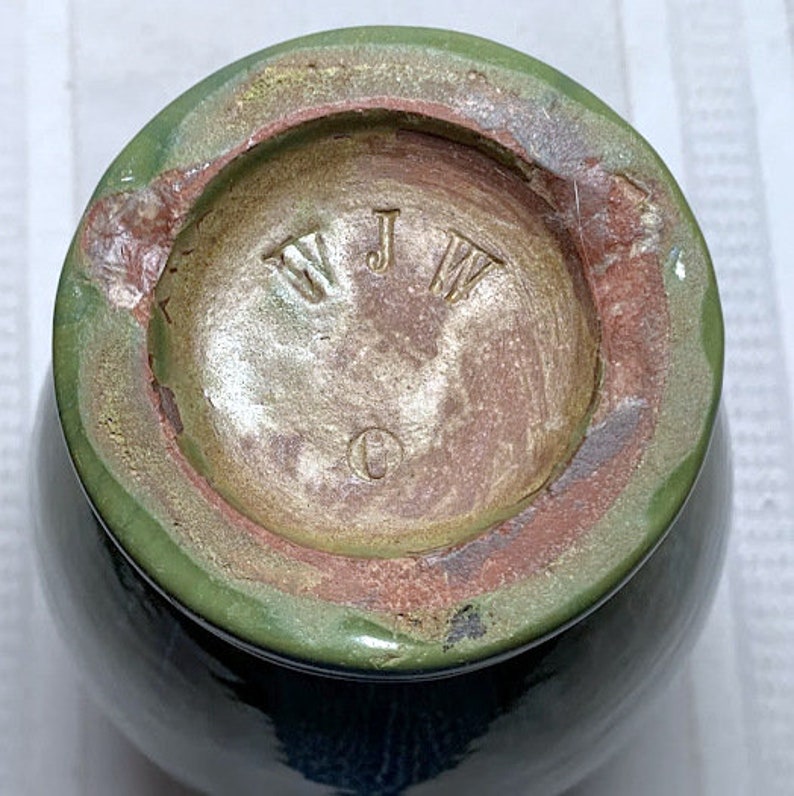 William J Walley Pottery, Raised Neck, Tapered Shoulder Vase, Great ...