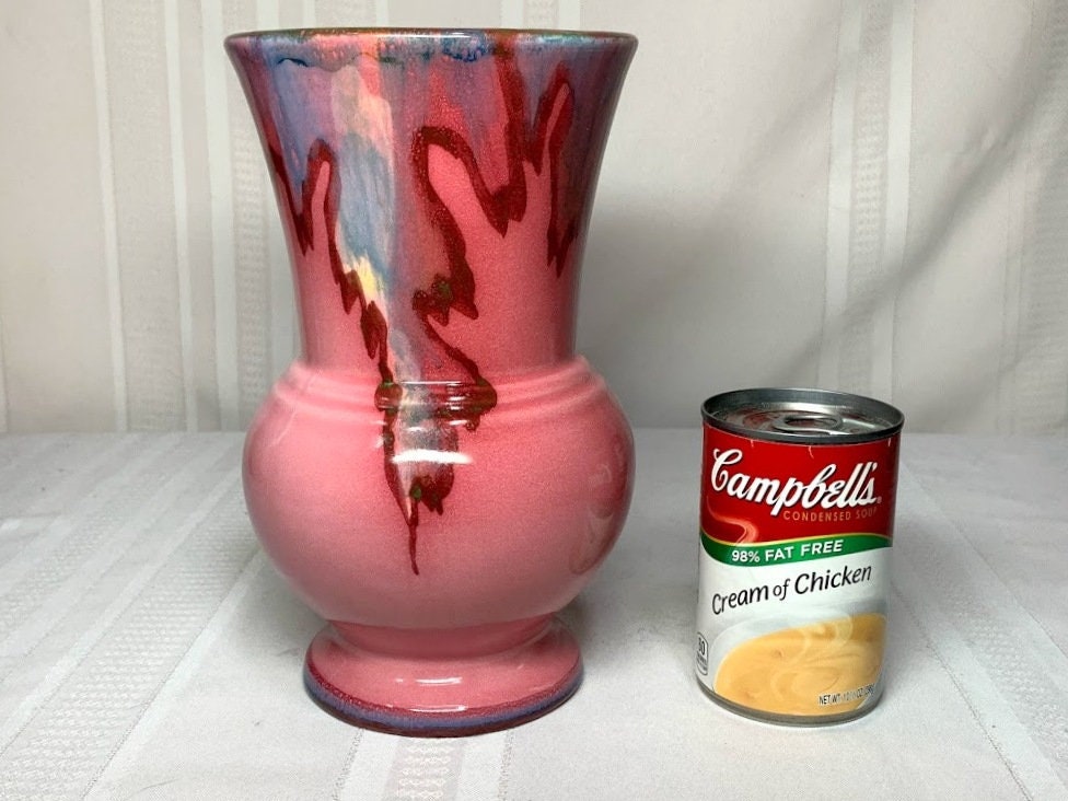 Weller Pottery, Juneau Large Bulbous Vase, Outstanding Glaze Runs ...