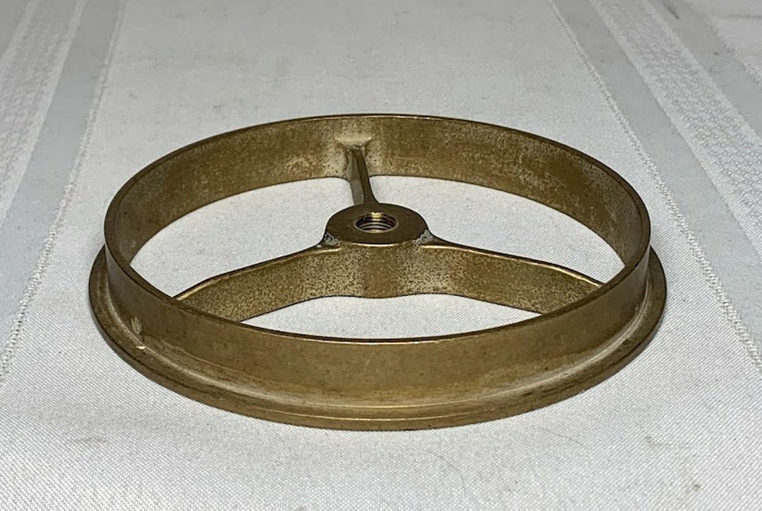Raw Brass, Leaded Glass Shade Wheel 5 1/4" Fit, Tiffany and Others 24 ...