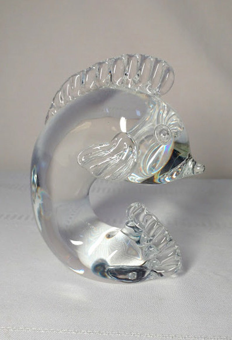 Steuben, Crystal Dolphin Sculpture, Designed by George Thompson, Circa ...