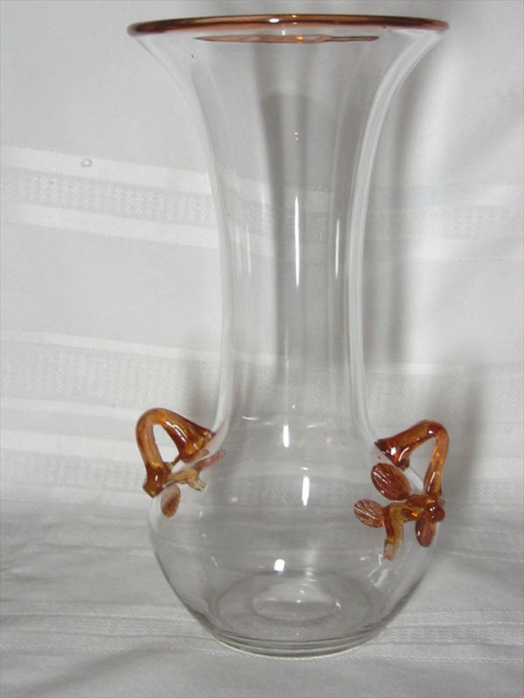 Steuben Glass, Mat-su-no-ke Crystal Trumpet Vase, Cinnamon Cintra ...