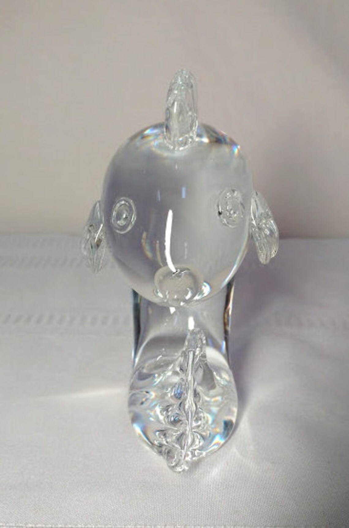 Steuben, Crystal Dolphin Sculpture, Designed by George Thompson, Circa ...