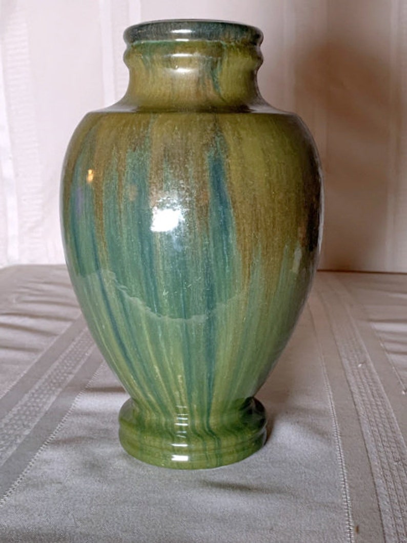 William J Walley Pottery, Raised Neck, Tapered Shoulder Vase, Great ...