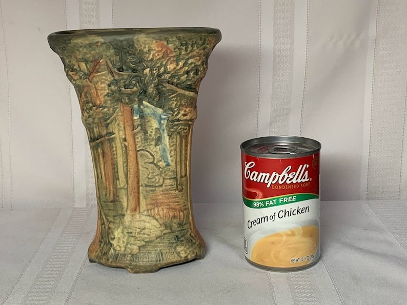 Weller Pottery, Forest, Footed Pillow Vase, Nice Scenic View~~~ - Etsy