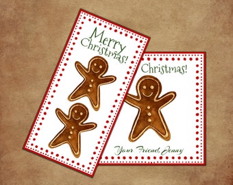 Printable Christmas Cookie Gift Tags - Editable Winter Sweets Labels ...