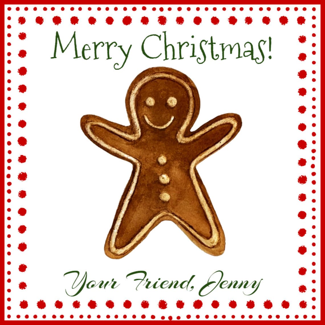 Printable Gingerbread Man Gift Tags - Printable Christmas Tags Template ...
