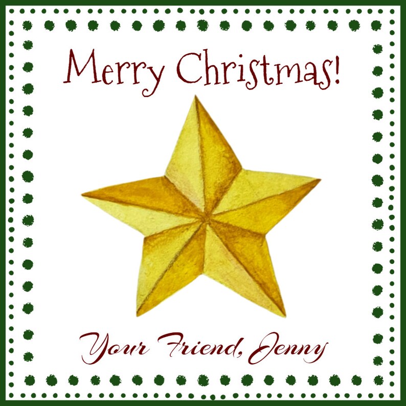 Printable Christmas Star Gift Tags - Printable Christmas Tags Template ...