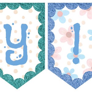 Printable Boy Duck Birthday Party Banner - Bright Bunting - Polka Dot ...