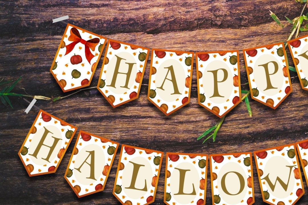 Printable Pumpkin Carving Party Banner - Halloween Bash Bunting - Fall ...
