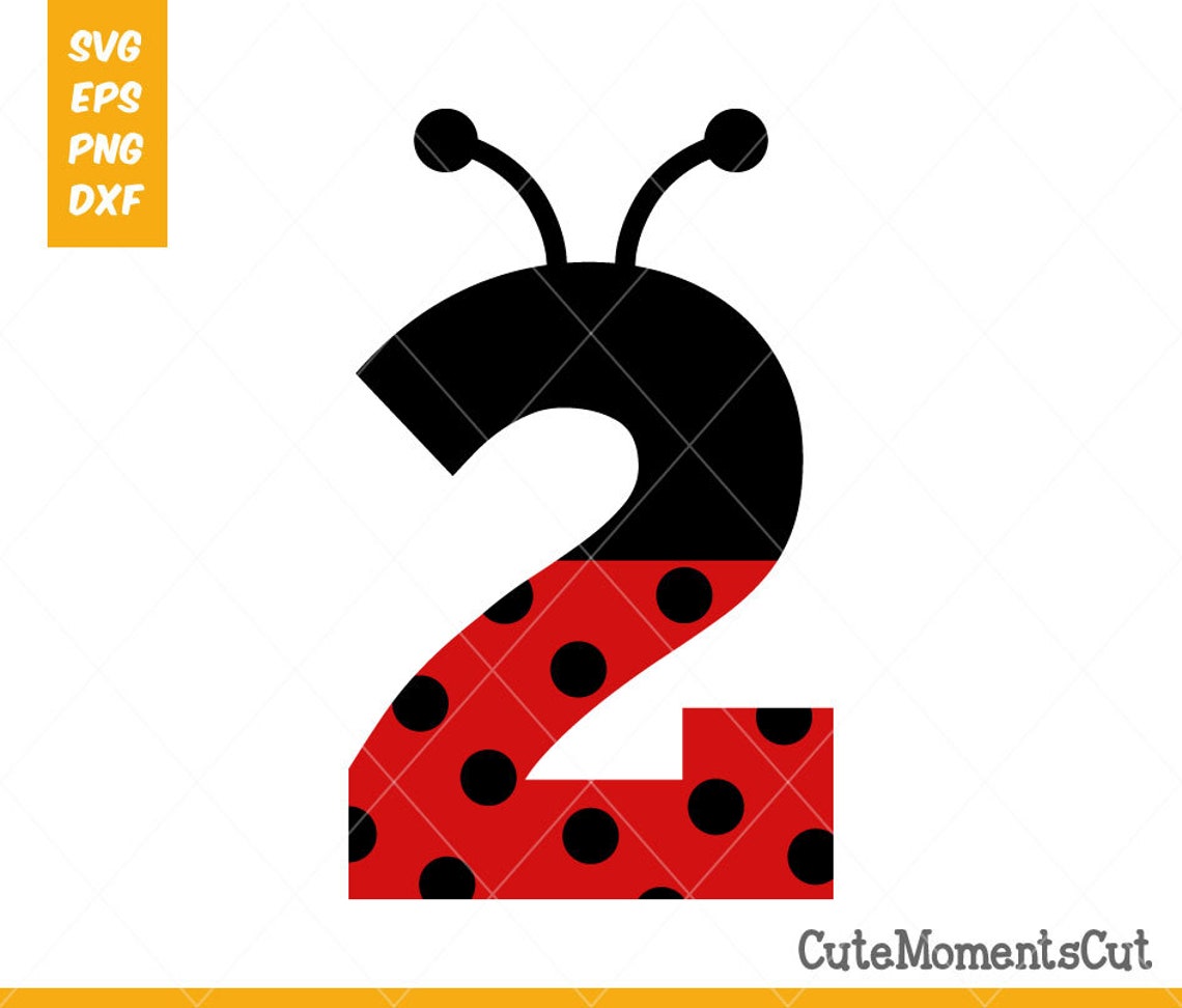 Ladybug Number 2 Ladybug Ladybug Tshirt SVG Cutting File - Etsy
