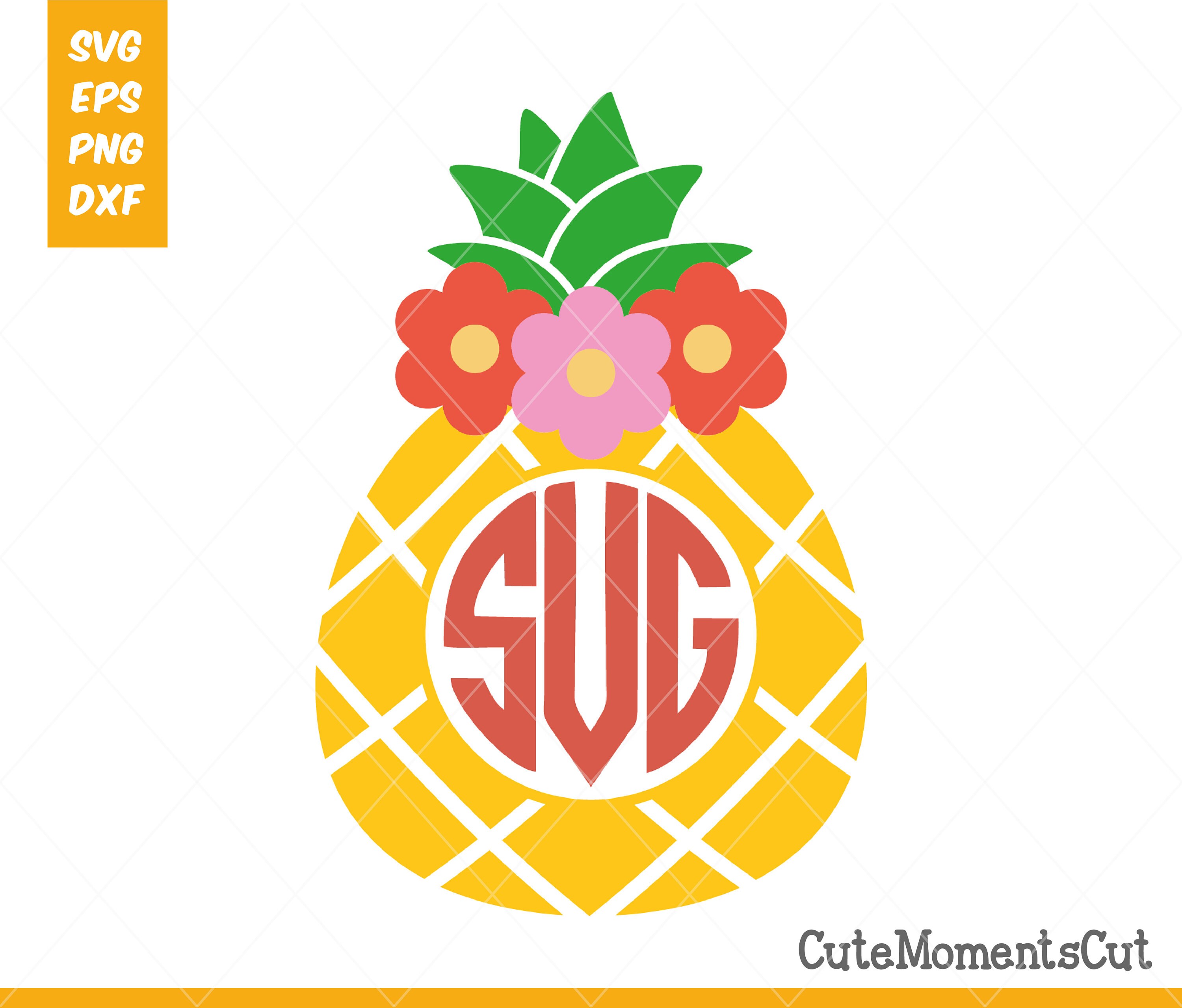 Ananas Ananas Zeichen Blume Obst geschnitten E-Mail SVG | Etsy