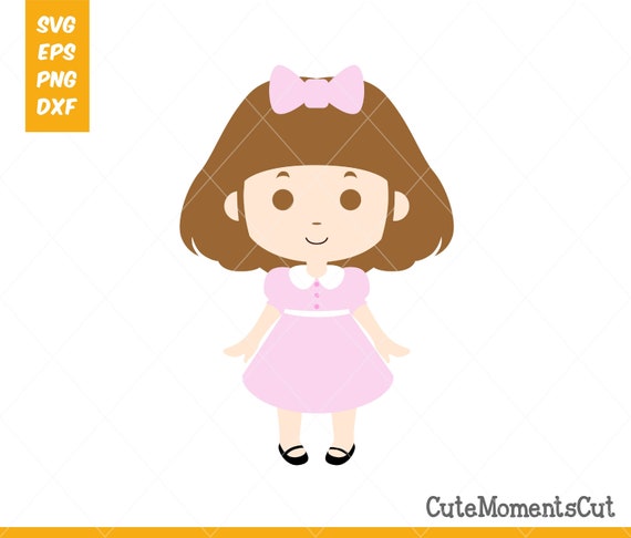 Cute Girl Cut File SVG Cutting File Silhouette Cricut - Etsy