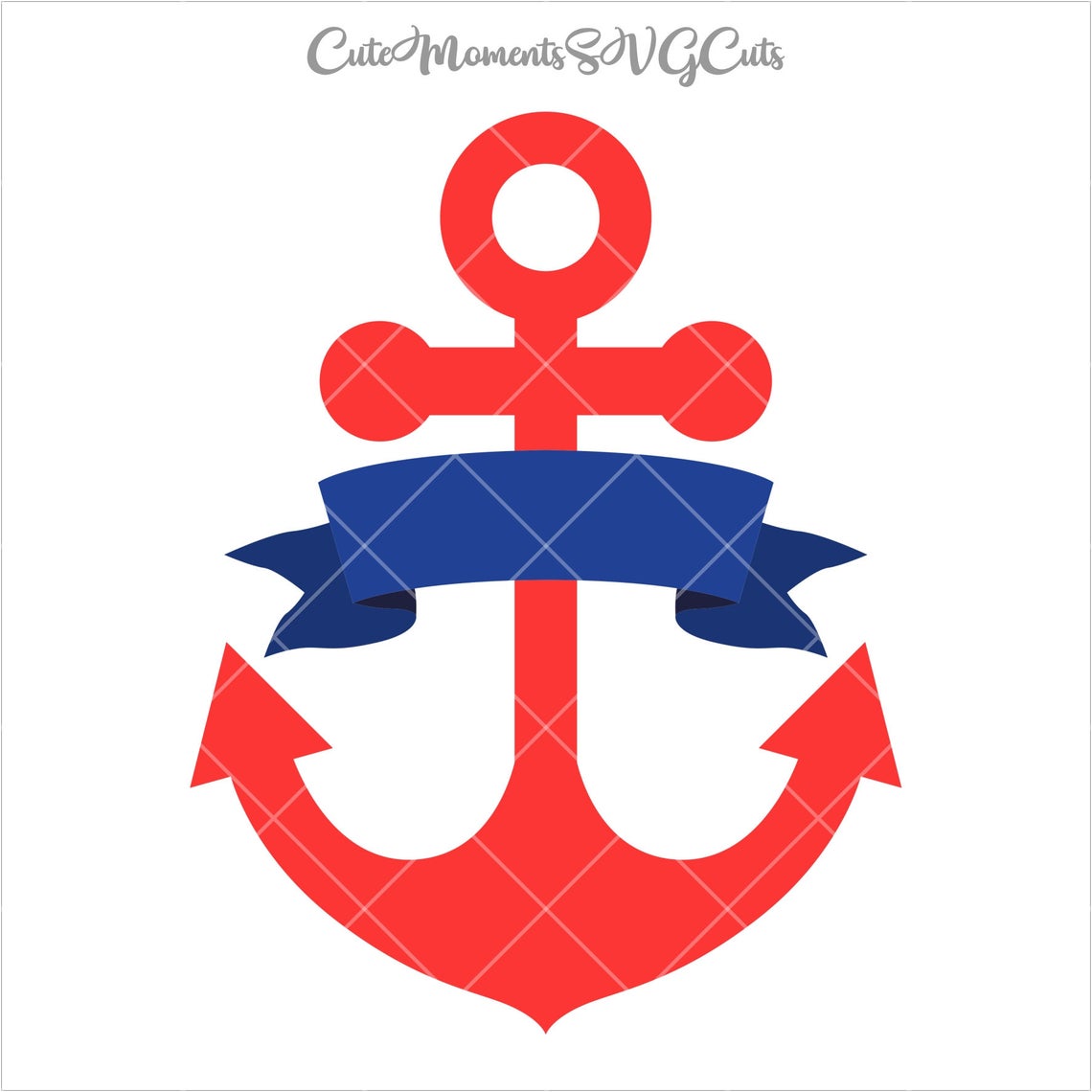 Anchor With Banner Anchor Cut File SVG Cutting File | Etsy
