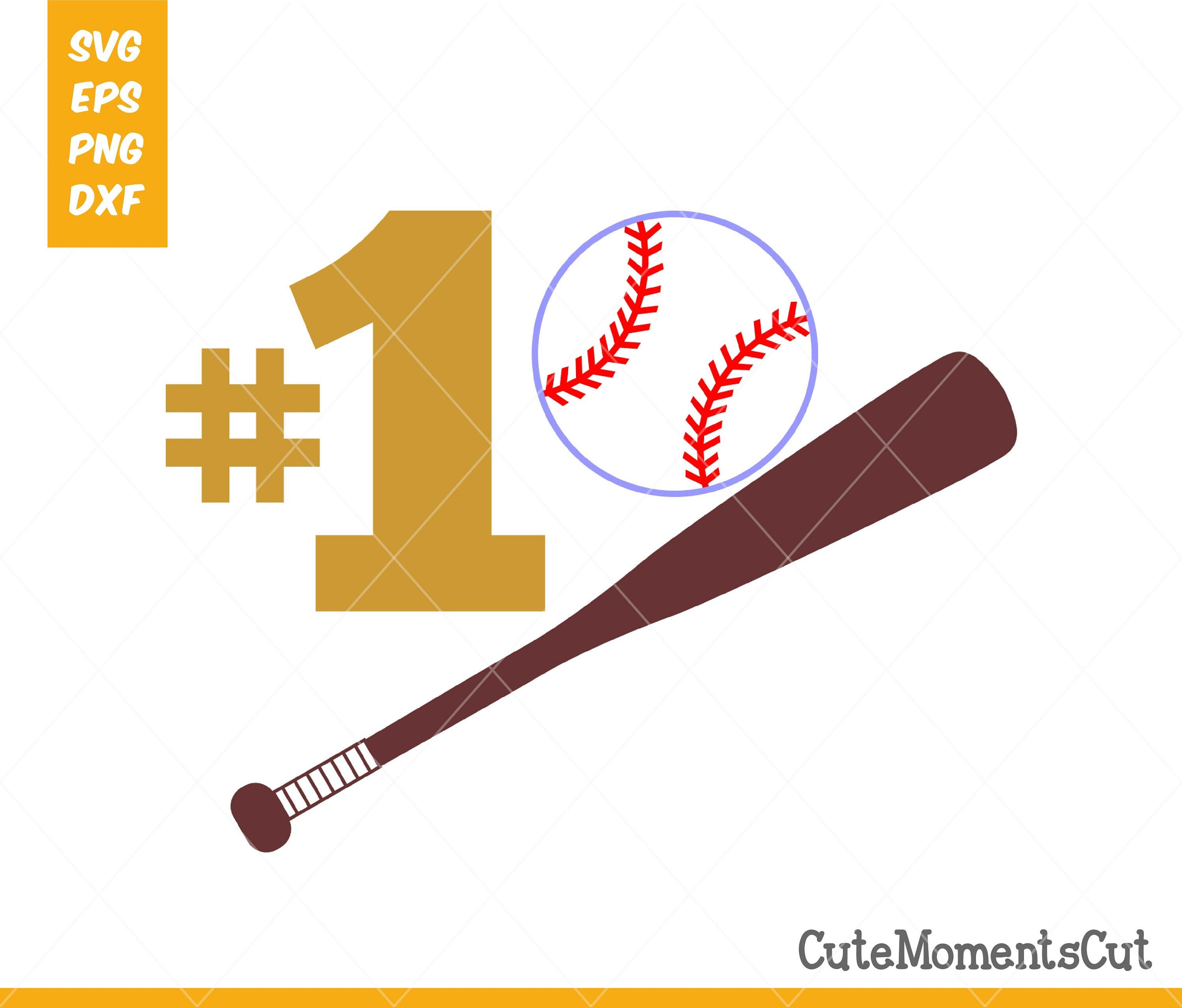 Baseball Number 1 SVG Cutting File Silhouette Cricut - Etsy