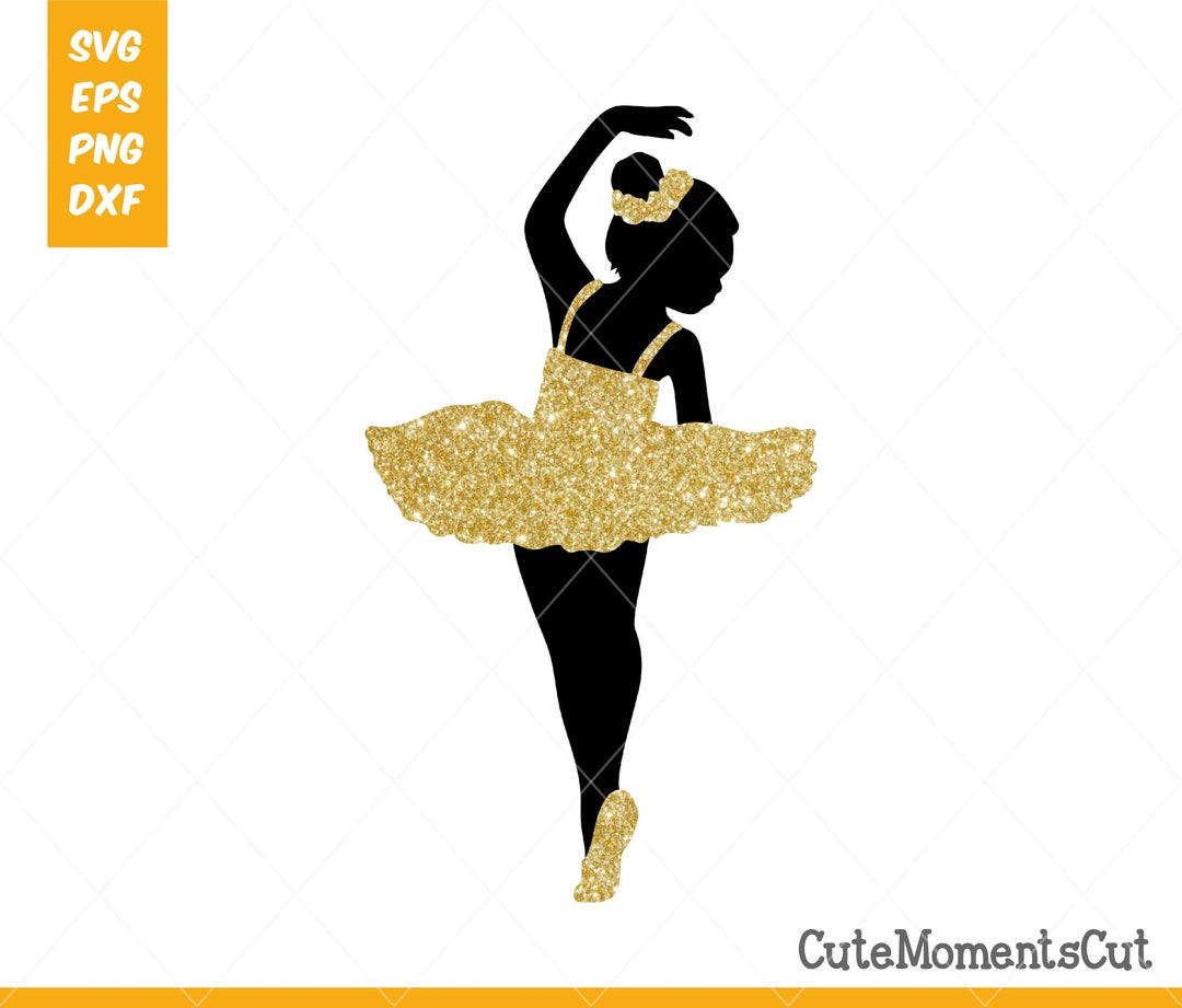 Ballerina Cut File Gold Ballerina SVG Cutting File - Etsy España
