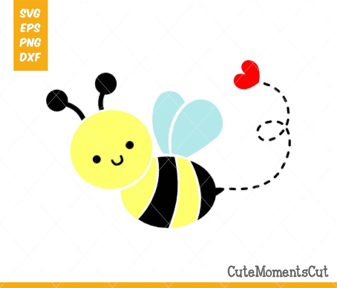 Bee Heart Cut File SVG Cutting File Silhouette Cricut - Etsy