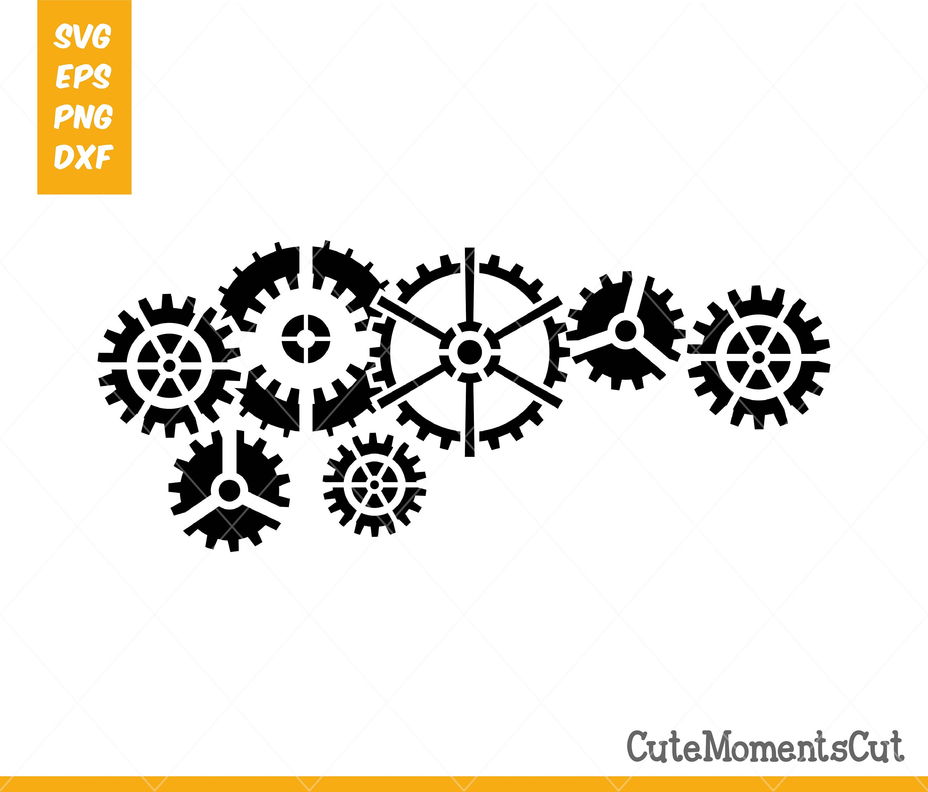 Gears Cut File Gear SVG Cutting File Silhouette cricut | Etsy