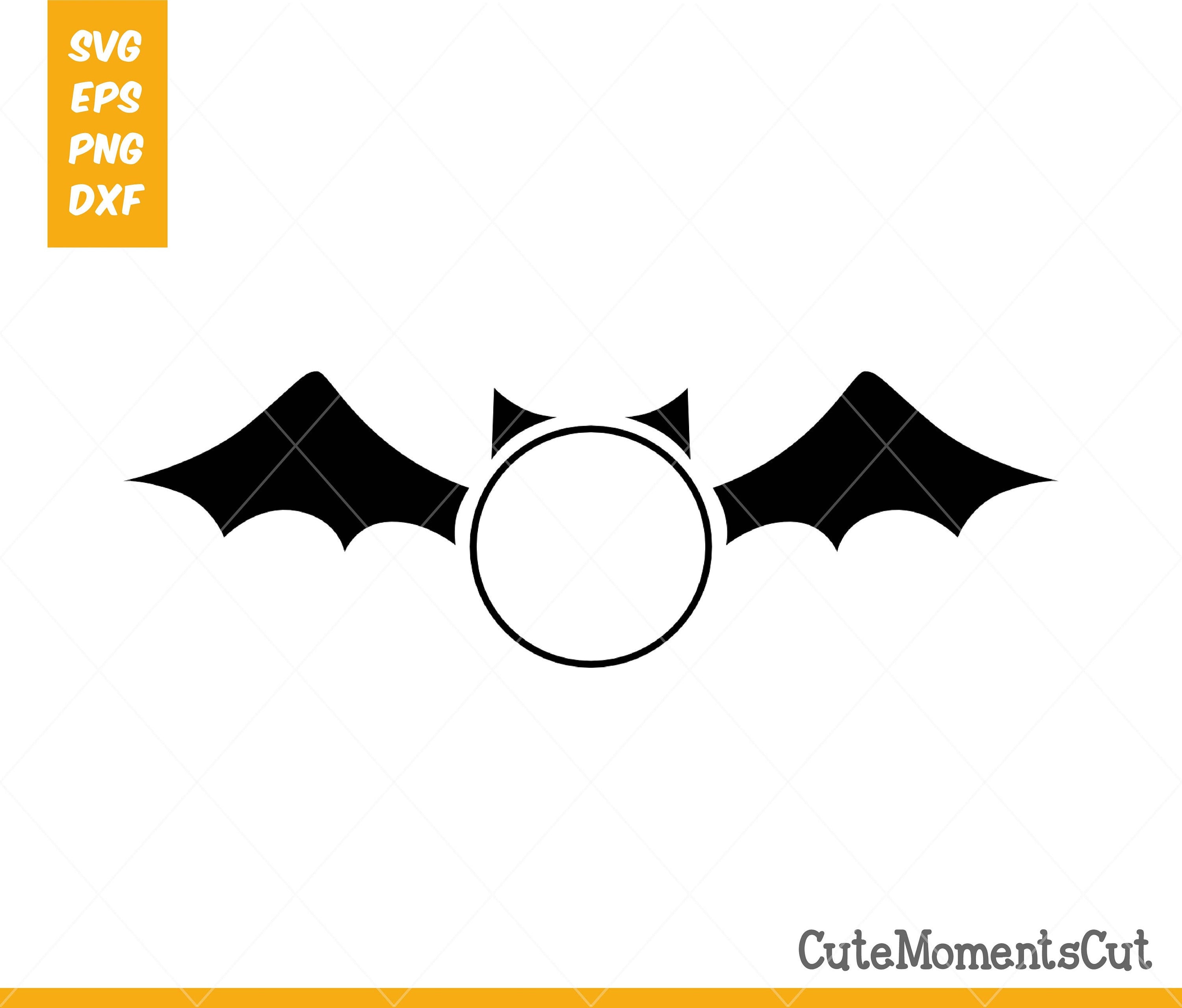 Bat Frame Monogram Bat Frame Bat Halloween Frame Cutting - Etsy
