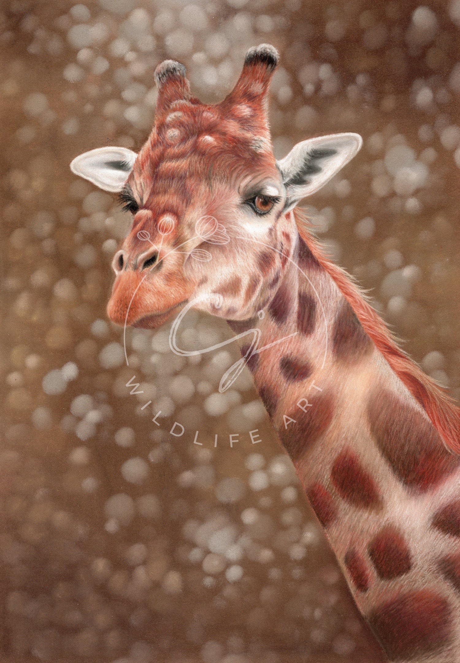 Giraffe Pastel Art Print Multiple Sizes A4/A5 - Etsy