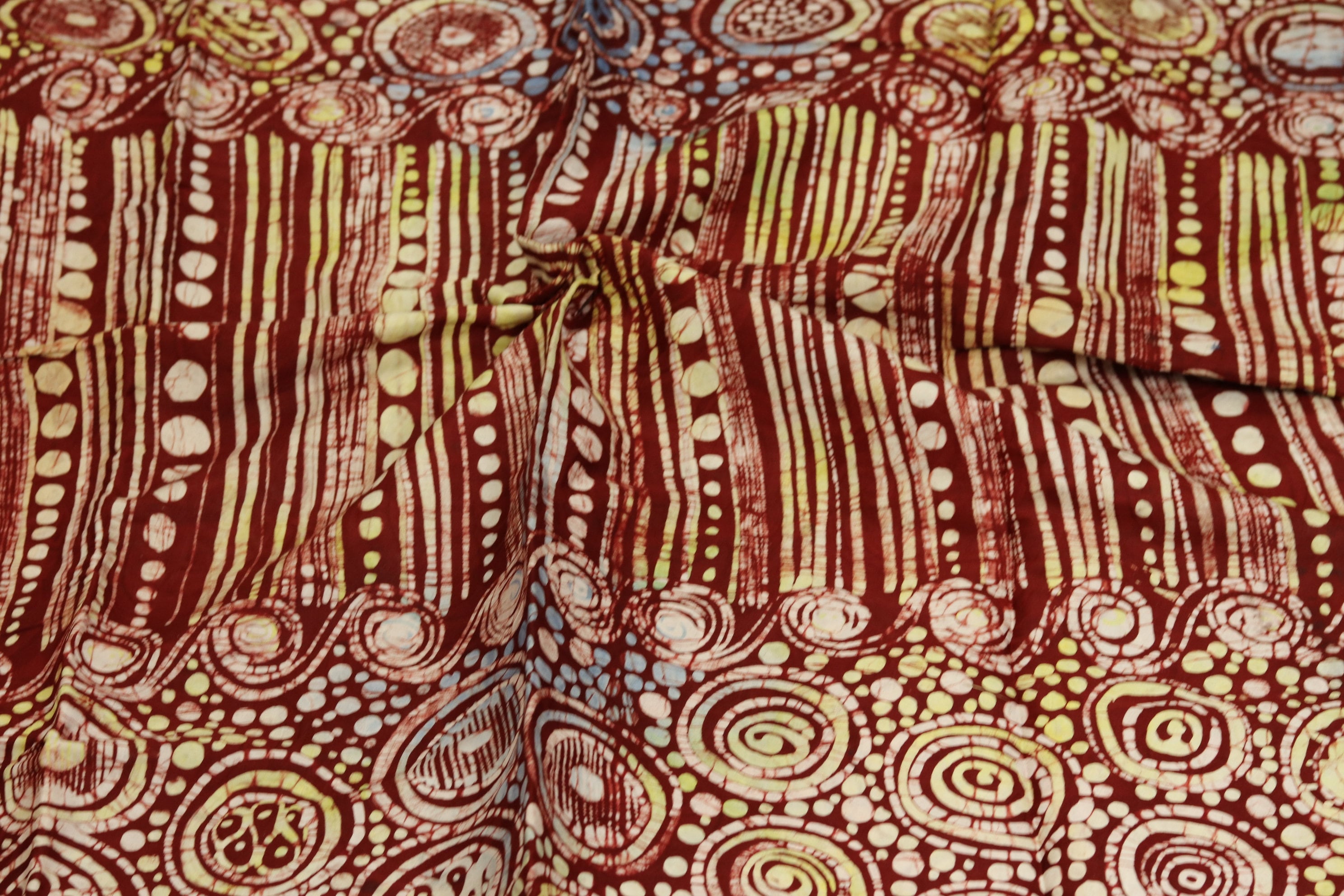 Multicoloured Adire patterns hand printed African batik fabric | Etsy