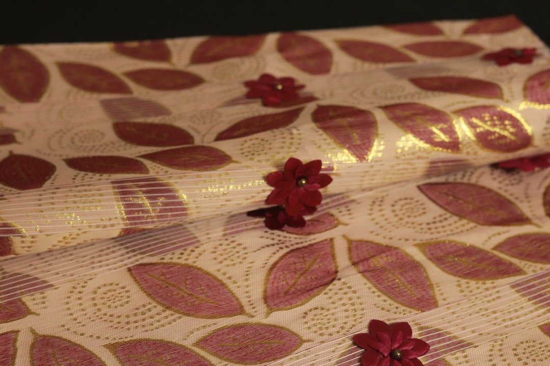 Floral Wine Sego Gele: Nigerian Headtie - Etsy
